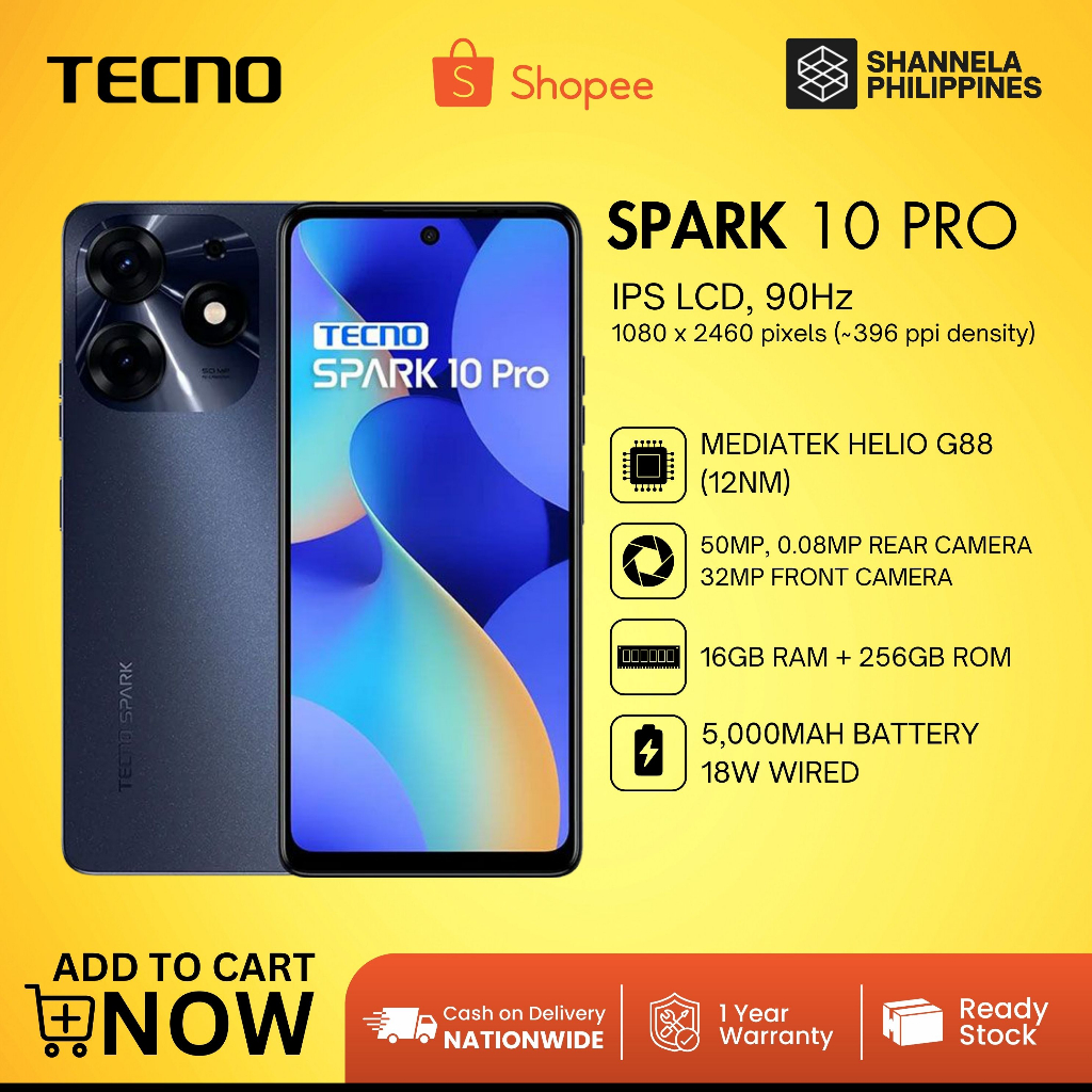 TECNO Spark 10 Pro | 8+256GB | 1 Year Local Warranty | Shopee Philippines