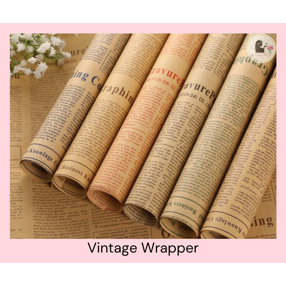 Vintage English Newspaper Wrapping Paper | Shopee Philippines