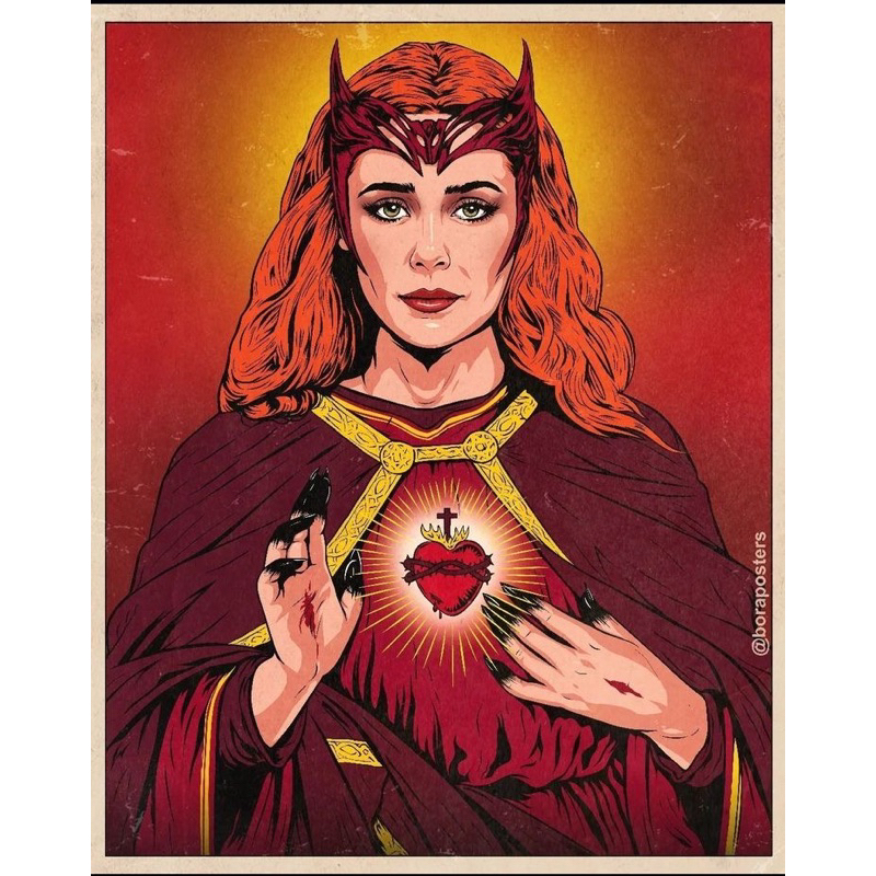 A4 Size Marvel Scarlet witch Wanda wall posters comics movie decor high ...
