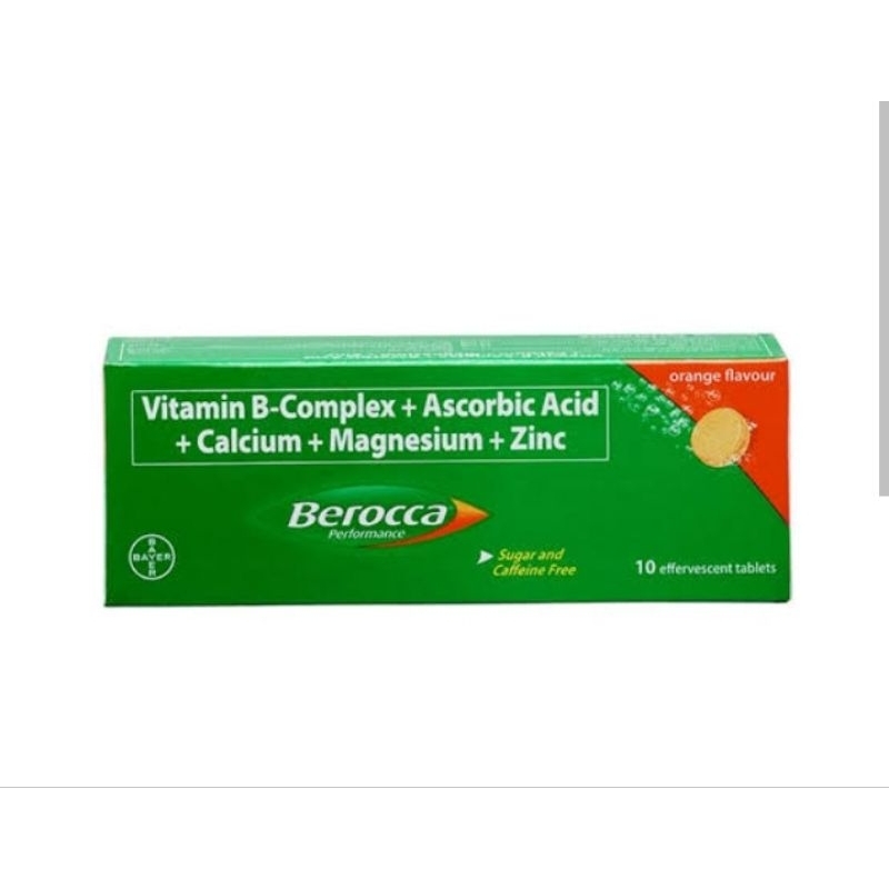 Berocca Effervescent Tablet Orange Flavor 10's | Shopee Philippines