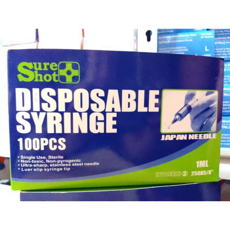 Disposable Syringe 1ml G25×5//8 luer lock, sterile, | Shopee Philippines