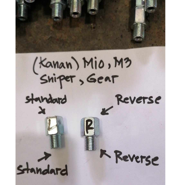 Sidemirror Extension Left(STANDARD) and Right(REVERSE) Stock Yamaha Mio ...