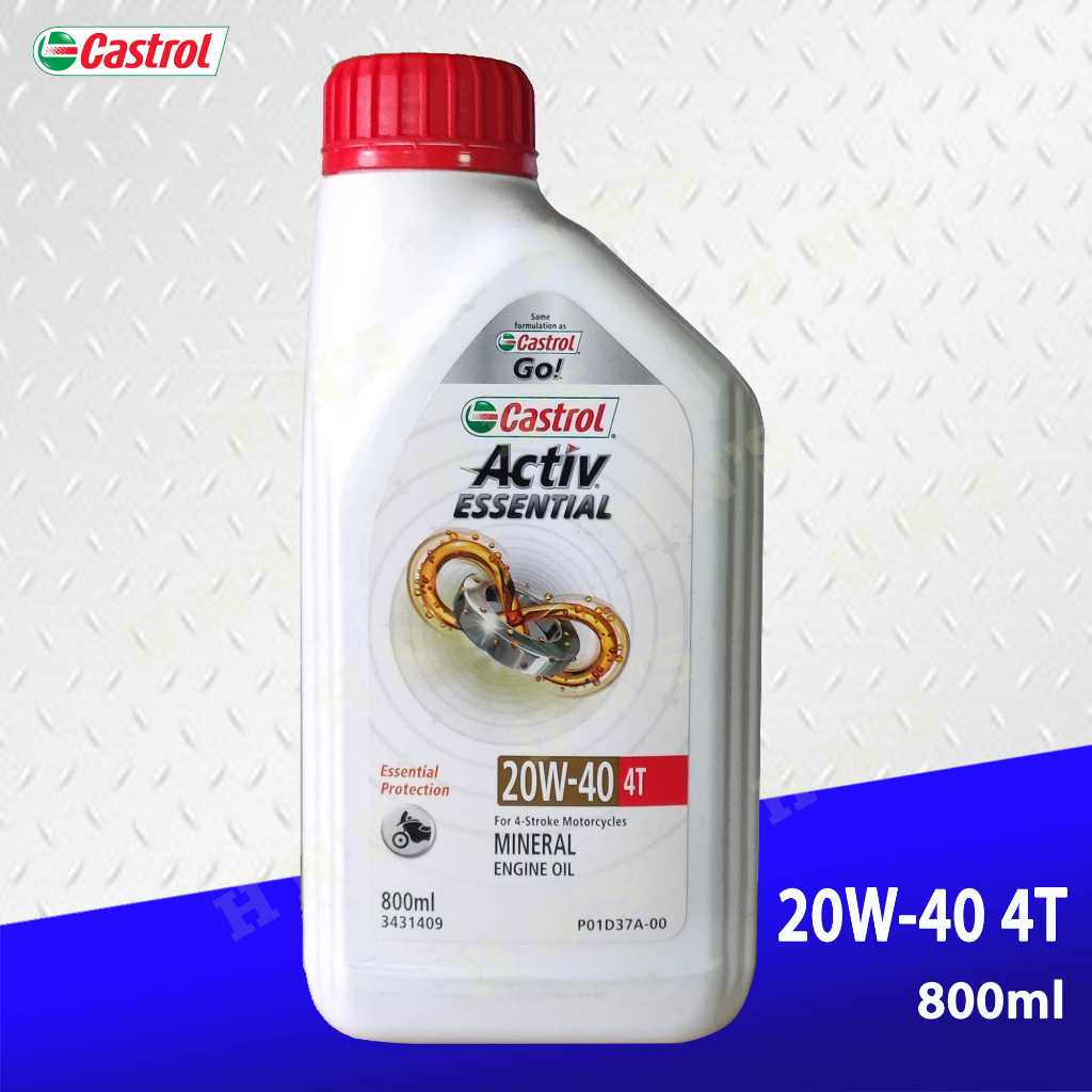 Castrol Activ Essential 20W-40 Motor Oil 800ml ( 0.8L ) | Shopee ...