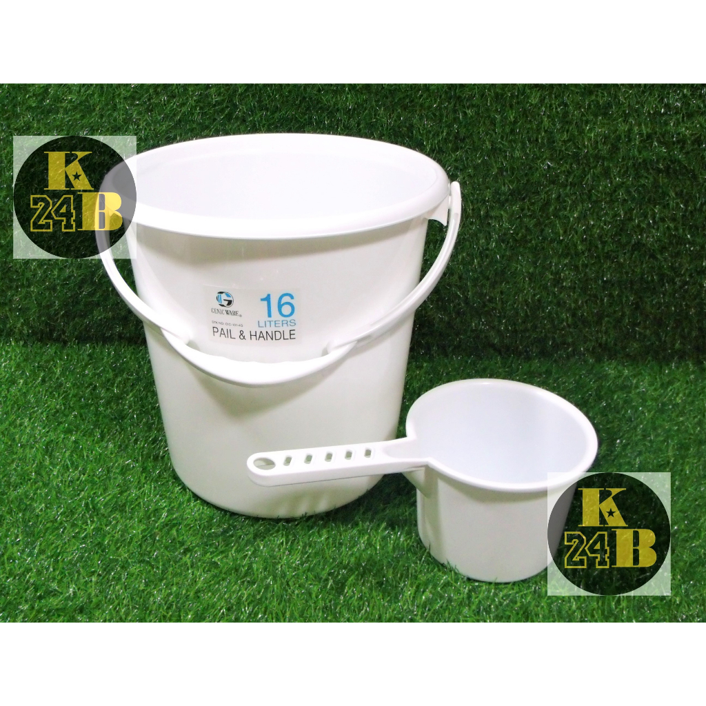 PAIL WITH FREE DIPPER 16L AND 12L AVAILABLE #101 GENIC WARE BRAND HIGH ...