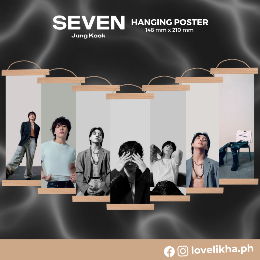 Jungkook JK 'SEVEN' Hanging Poster - K-pop Gift Ideas Giveaways ...