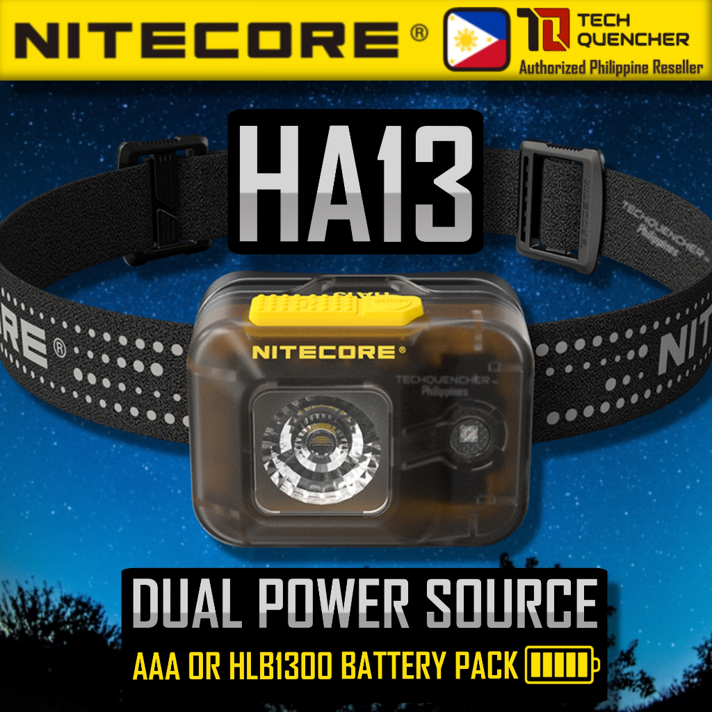 Nitecore HA13 Headlamp 350 Lumens -Dual Power AAA or HLB1300 ...