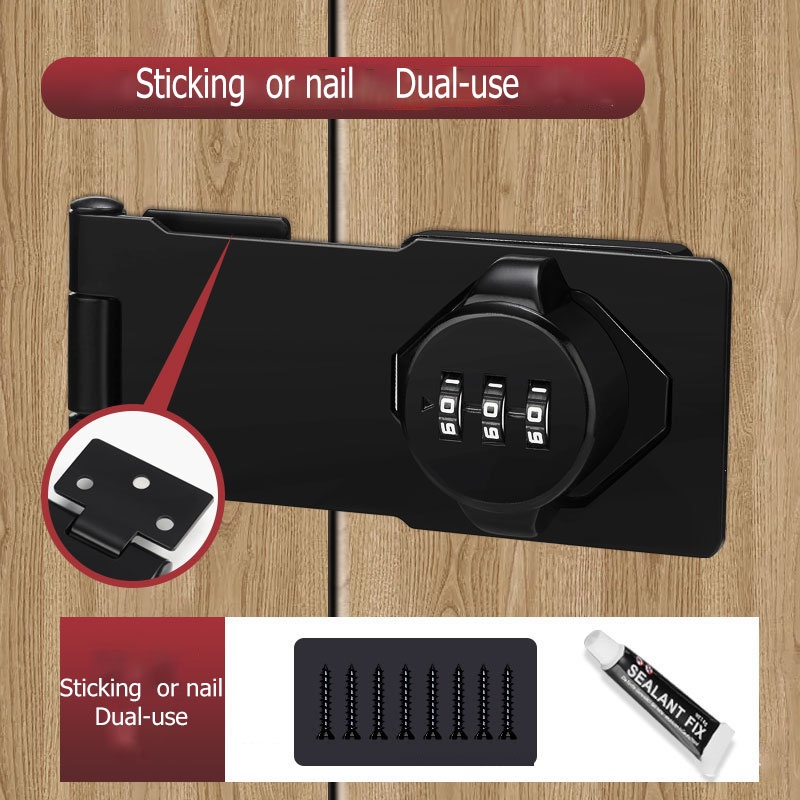 Combination Lock Bolt Safety Hasp Lock Keyed Hasp Anti-theft Security ...