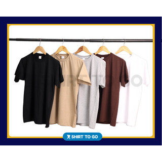 SOFTEX Roundneck Plain T Shirt for Men and Women BLACK WHITE GRAY CHOCO ...