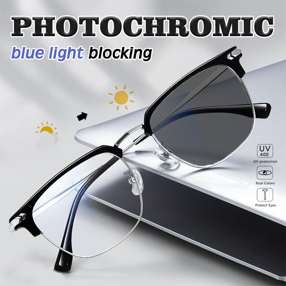Photochromic Eyeglass Computer Anti Radiation Blue Light Lens Eyeglass ...