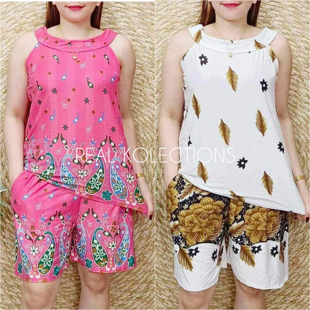 TERNO HALTER BLOUSE AND SHORTS FOR WOMEN UP TO 2XL WITH SIDE POCKETS ...
