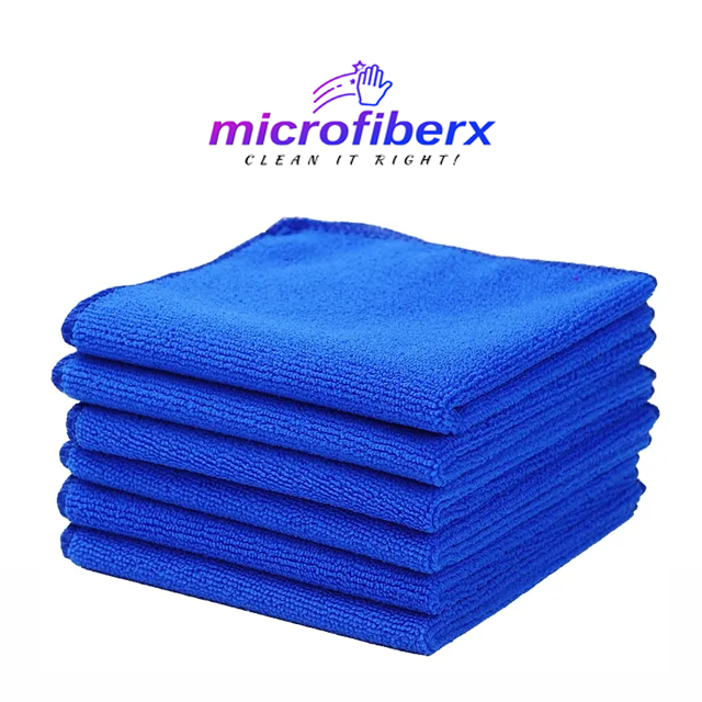 350GSM - 30x30cm Microfiber Knitted edge multi-purpose cleaning towel ...