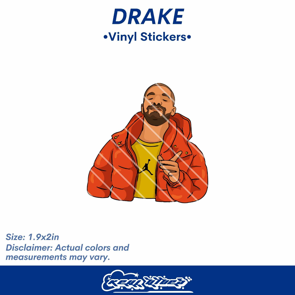 Drake sticker hotline bling artist singer rapper hiphop celebrity Vinyl ...