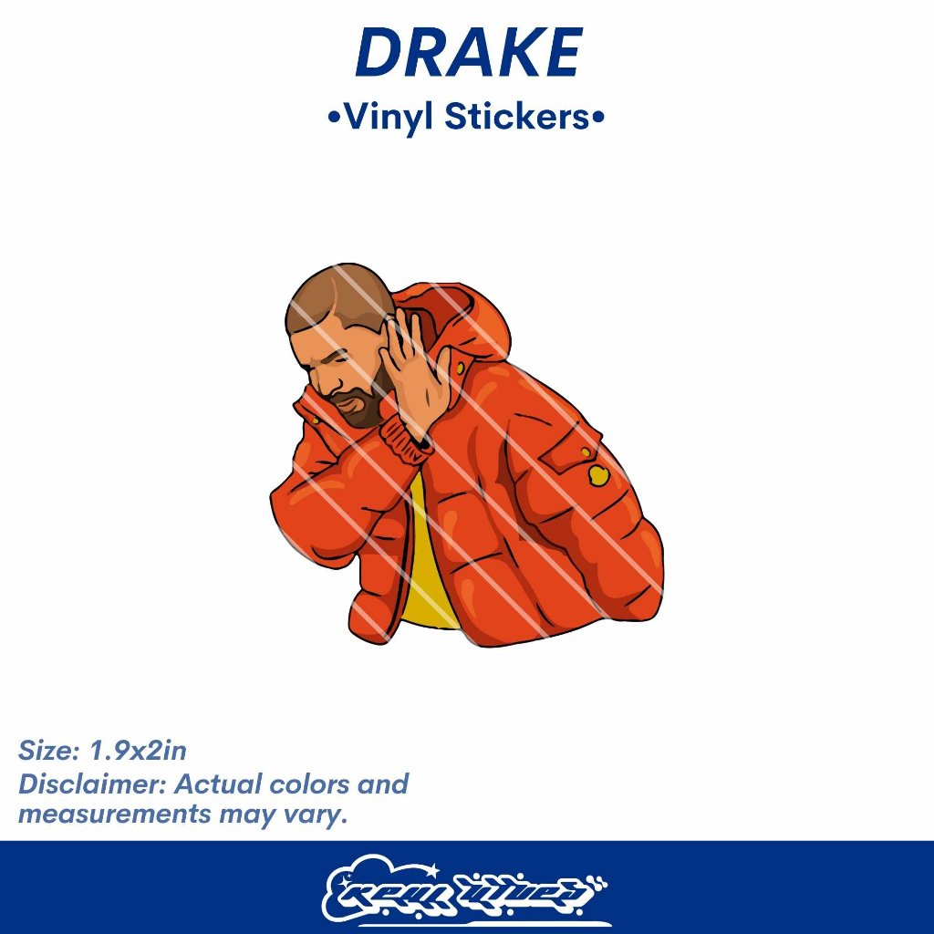 Drake sticker hotline bling artist singer rapper hiphop celebrity Vinyl ...