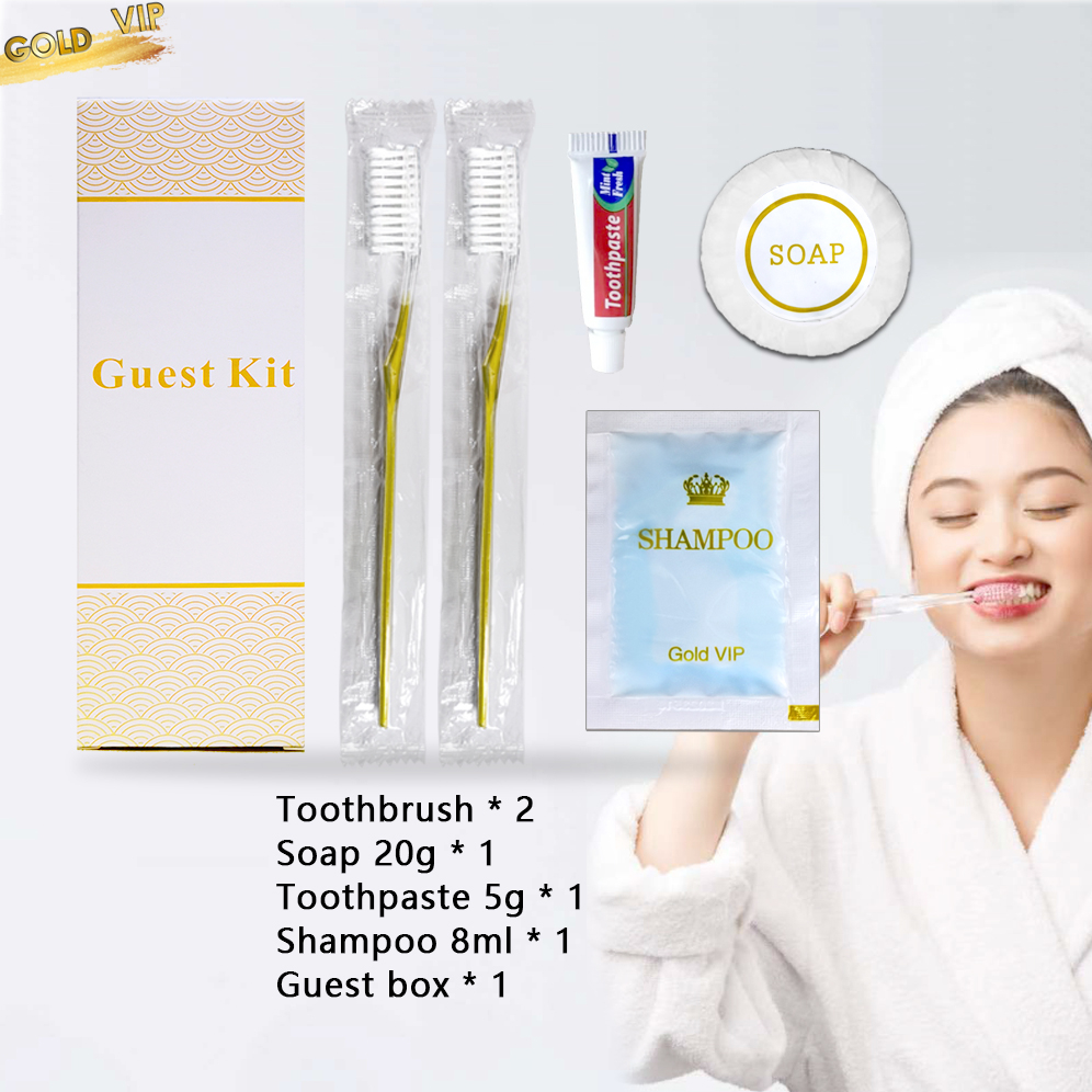 100sets Hotel Guest Kit for 2 person【GOLD VIP HOTEL SUPPLIES】 | Shopee ...