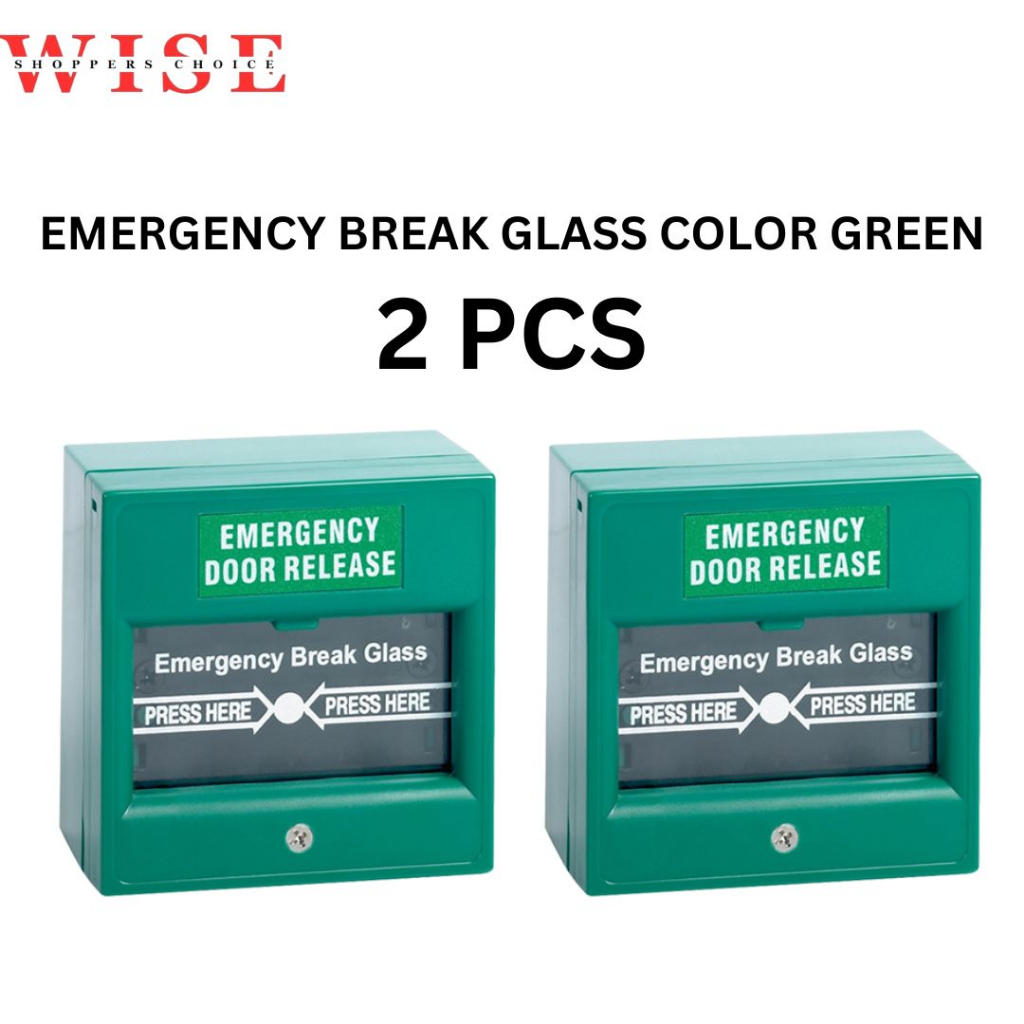 2pcs EMERGENCY BREAK GLASS BOX EMERGENCY EXIT BOTTON ACCESS CONTROL ...