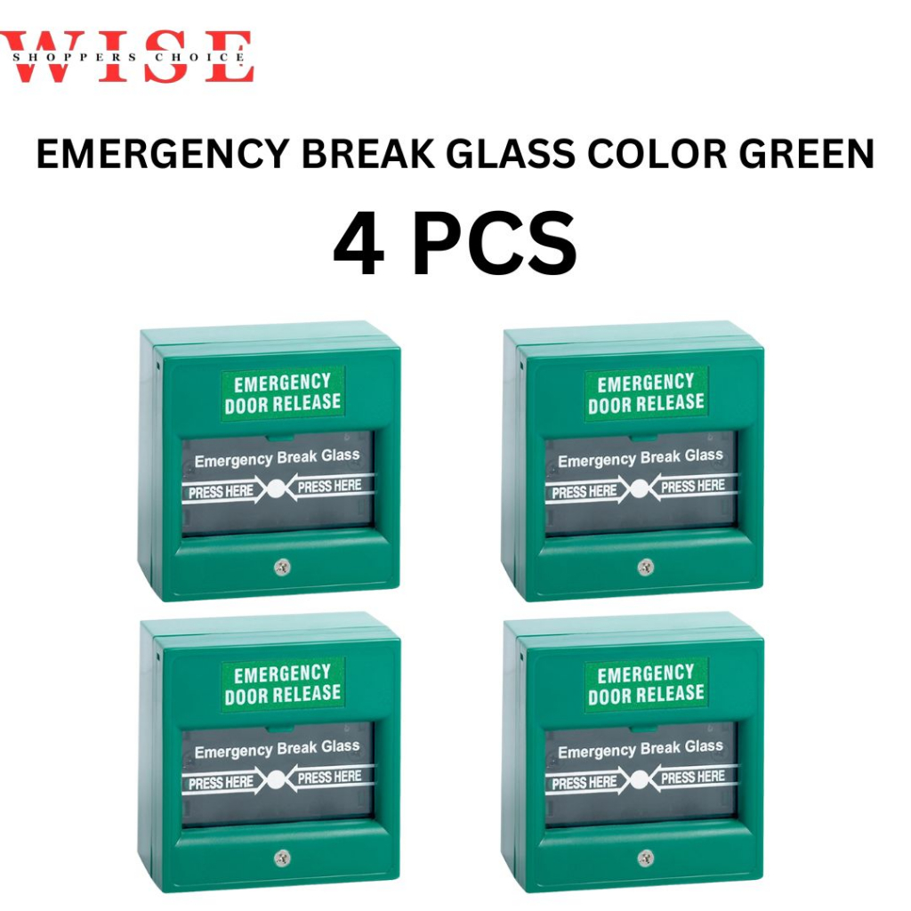 4pcs EMERGENCY BREAK GLASS BOX EMERGENCY EXIT BOTTON ACCESS CONTROL ...