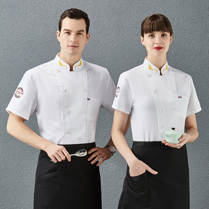Catering Uniform Short Sleeve Chef Uniform for Men Women Chef Jacket ...