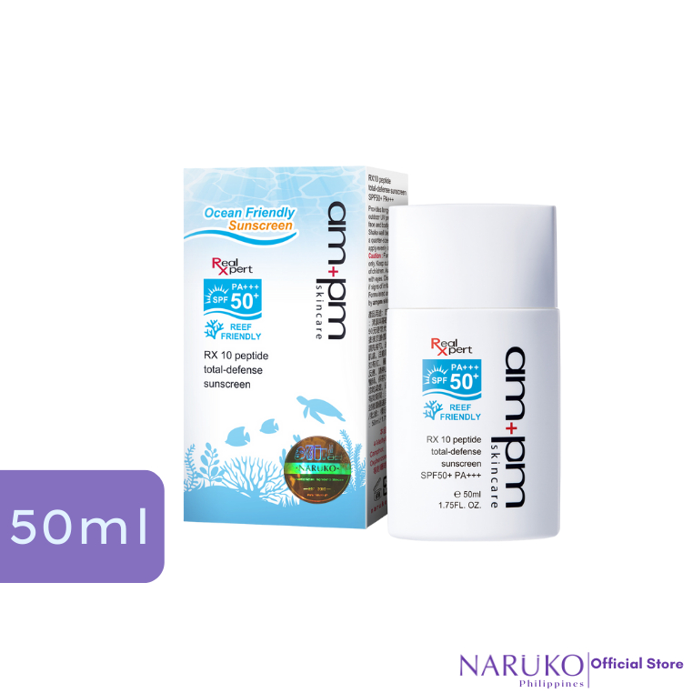 Naruko Am+Pm R10x peptide total-defense sunscreen SPF50 50ml Reef ...