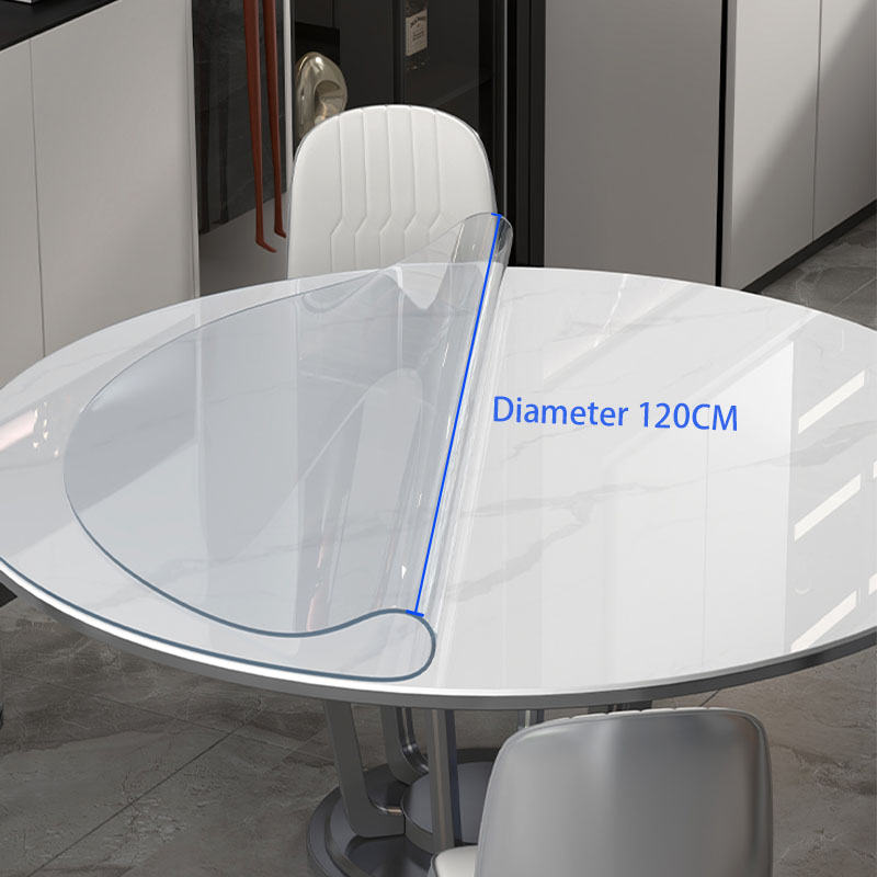 1.3mm Thick Clear Plastic Clear Protective Circular Table Cover Plastic ...