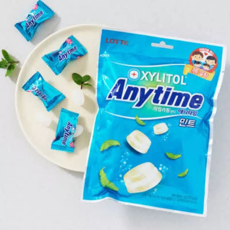 Lotte Anytime Sugar Free Candy Lemon Mint 185g | Shopee Philippines