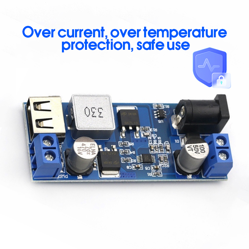 DC-DC 24V/12V to 5V 5A Step-down Buck Converter LM2596S adjustable USB ...