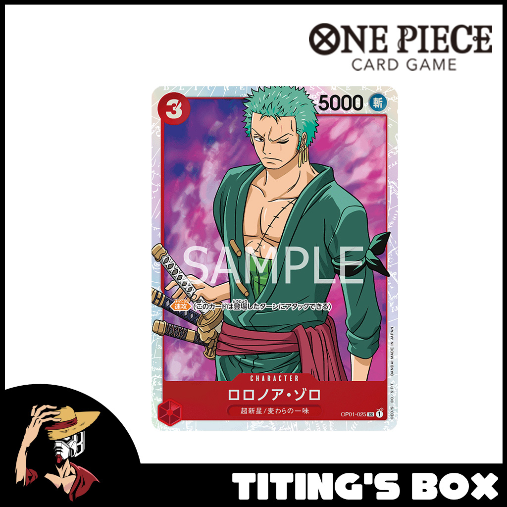[JP] One Piece Card Game Roronoa Zoro OP01-025 SR | Shopee Philippines
