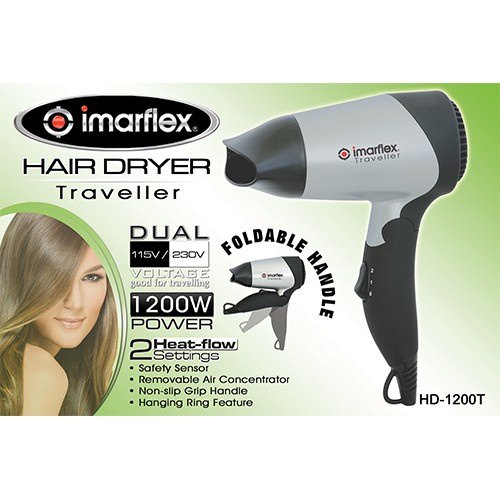 Imarflex HD-1200T Foldable Hair Dryer – Traveller HD1200T (Houseware ...