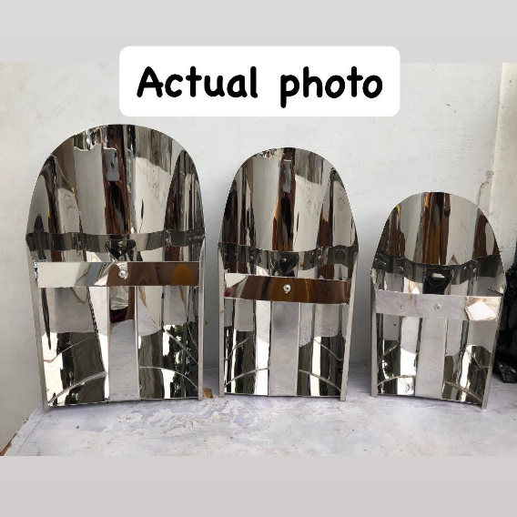 STAINLESS RICE SCOOPER {SMALL MEDIUM LARGE} NON TARNISHED PURE ...