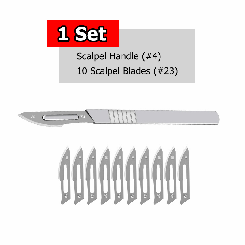 10Pcs Scalpel surgical set Stainless Surgical blade with handle Medical ...