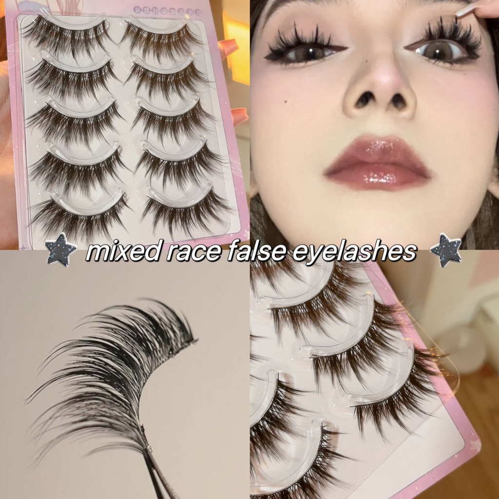 Fun Live 5 Pairs 3D Soft Mink Hair False Eyelashes Fluffy Lashes Full ...