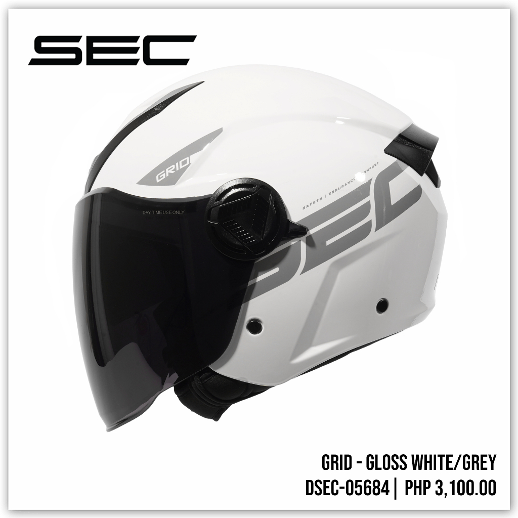 SEC Grid Gloss/Matte Half face Helmet (M-XL) | Shopee Philippines