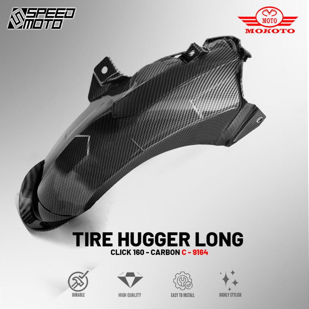 HONDA CLICK 160 TIRE HUGGER LONG C-9164 REAR FENDER MUD GUARD FOR HONDA ...