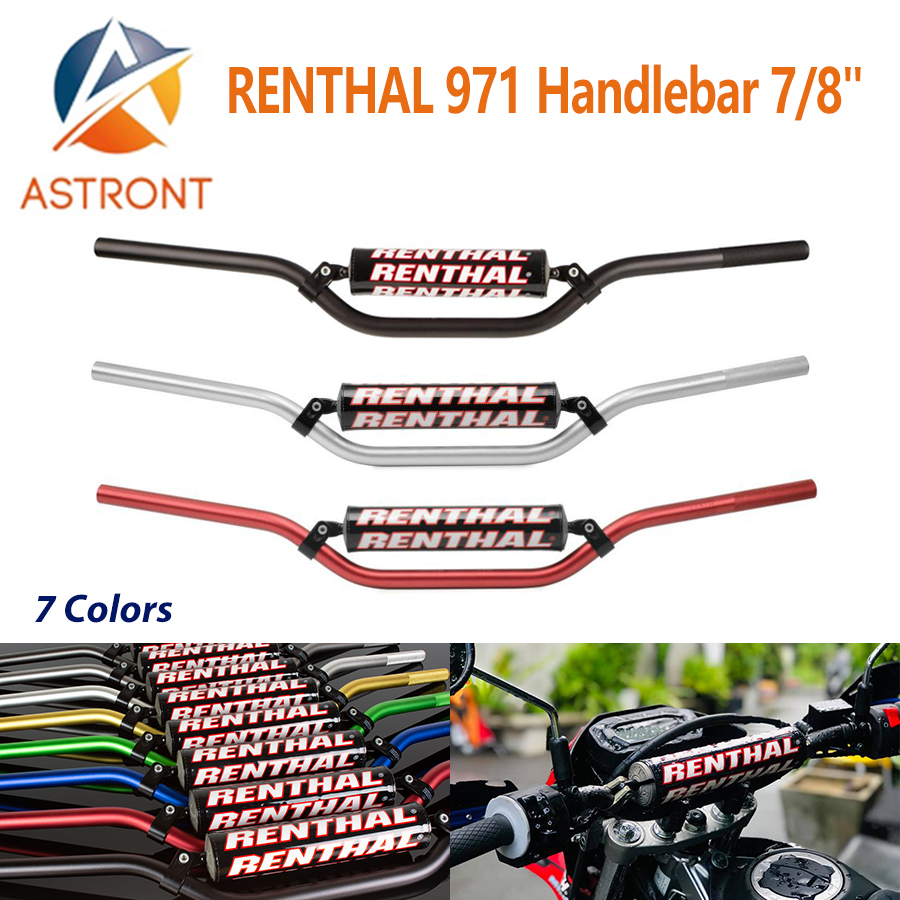 Original Renthal Handle Bar 971 7/8" 22MM Universal Alloy Motorcycle ...