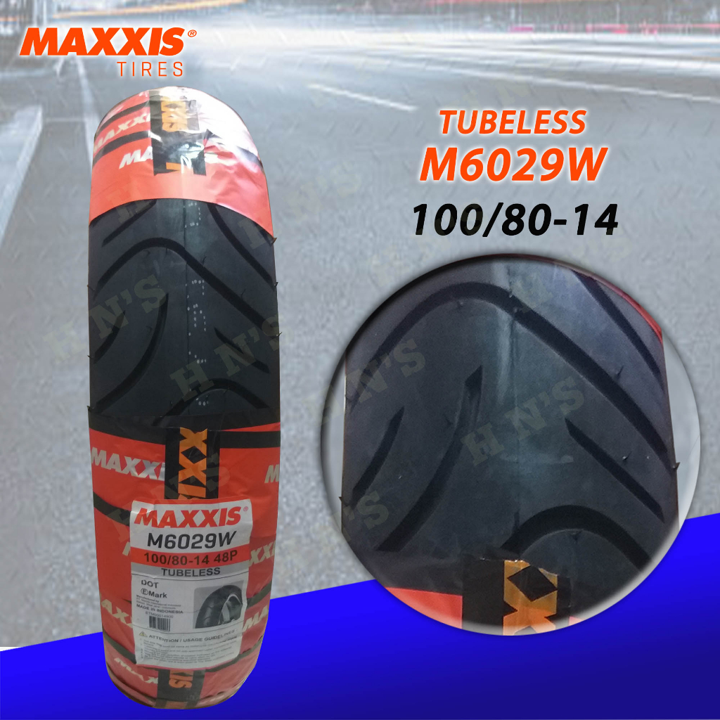 MAXXIS M6029 Tubeless Tires RIM 14 ( 80/80-14 , 90/80-14 , 100/80-14 ...