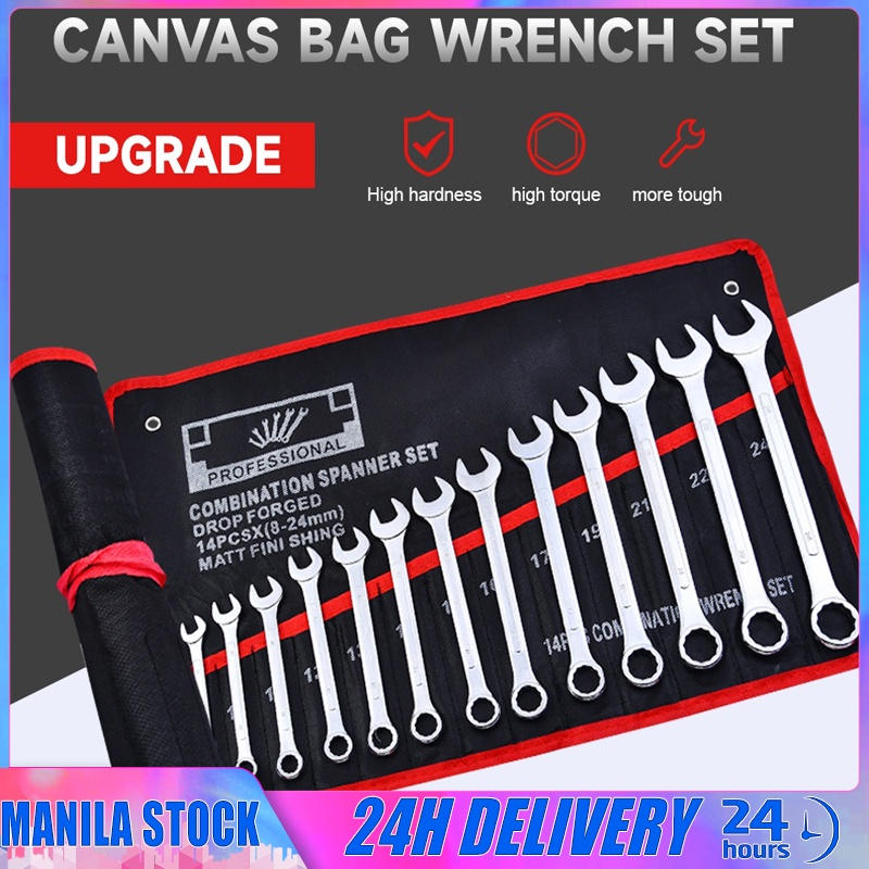 （14PCS）8-24MM Wrench Tools Set Combination Open Wrench Tools Set ...