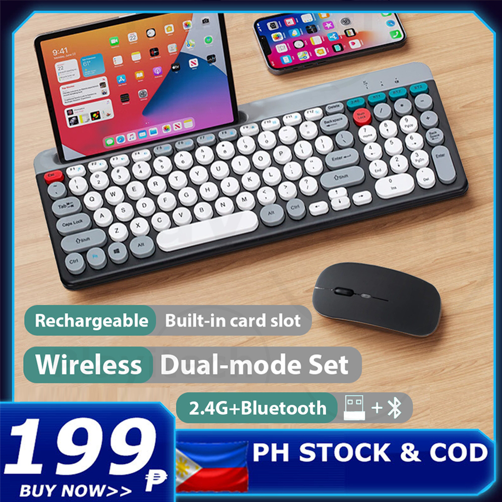 Rechargeable 2 4g Bluetooth Keyboard And Mouse Combo Set For Home And Office Bluetooth Keyboard S