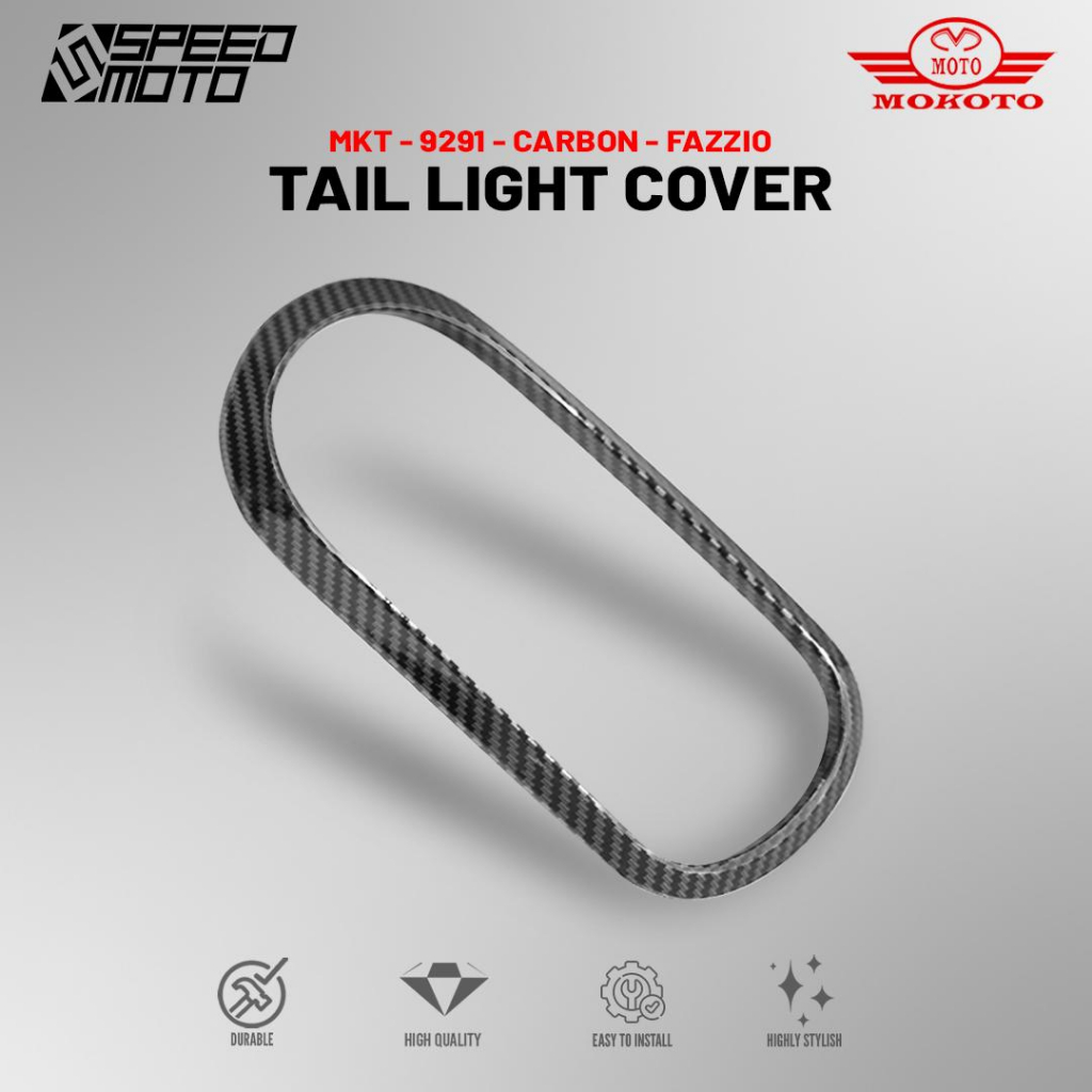 MOKOTO YAMAHA MIO FAZZIO CENTER TAIL LIGHT COVER GLOSSY FINISH LED ...