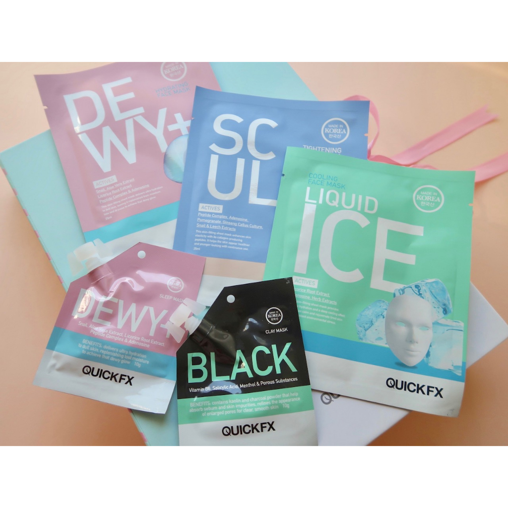 QUICKFX FACE MASK SKINCARE SOOTHING SHEET MASK SKIN FITTING SELF CARE ...