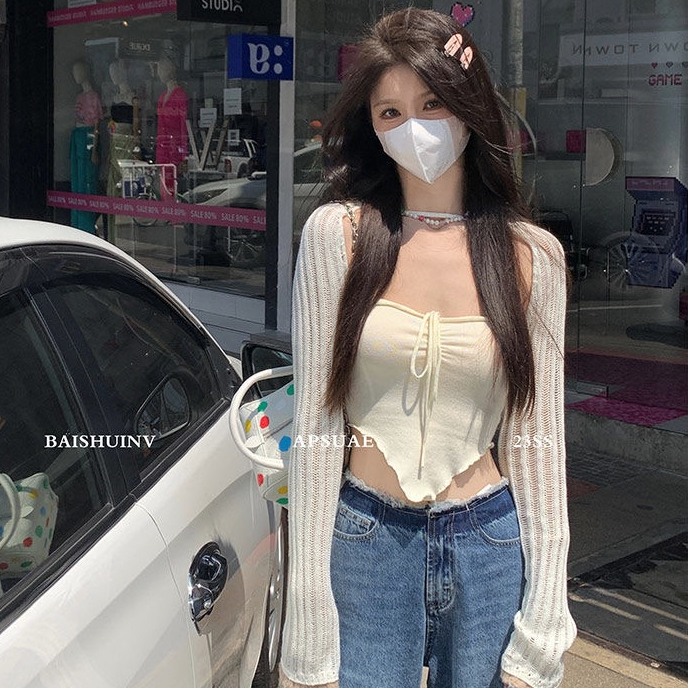 Fashion Halter Solid Colour Hot Girl Tank Top Female Summer New