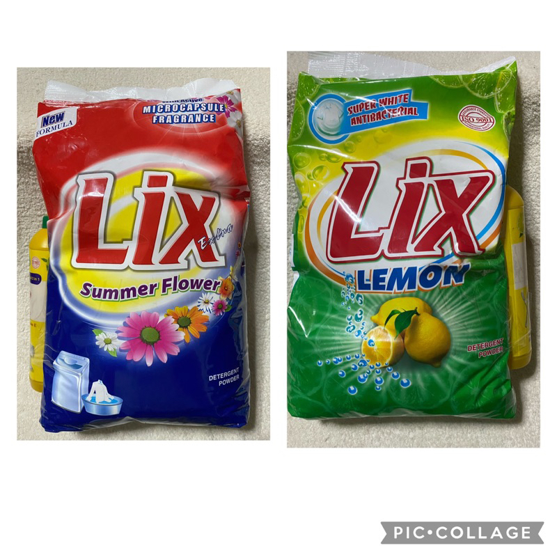 Lix 5kgs Detergent Powder Summer Flower/Lemon with Free Dishwashing ...