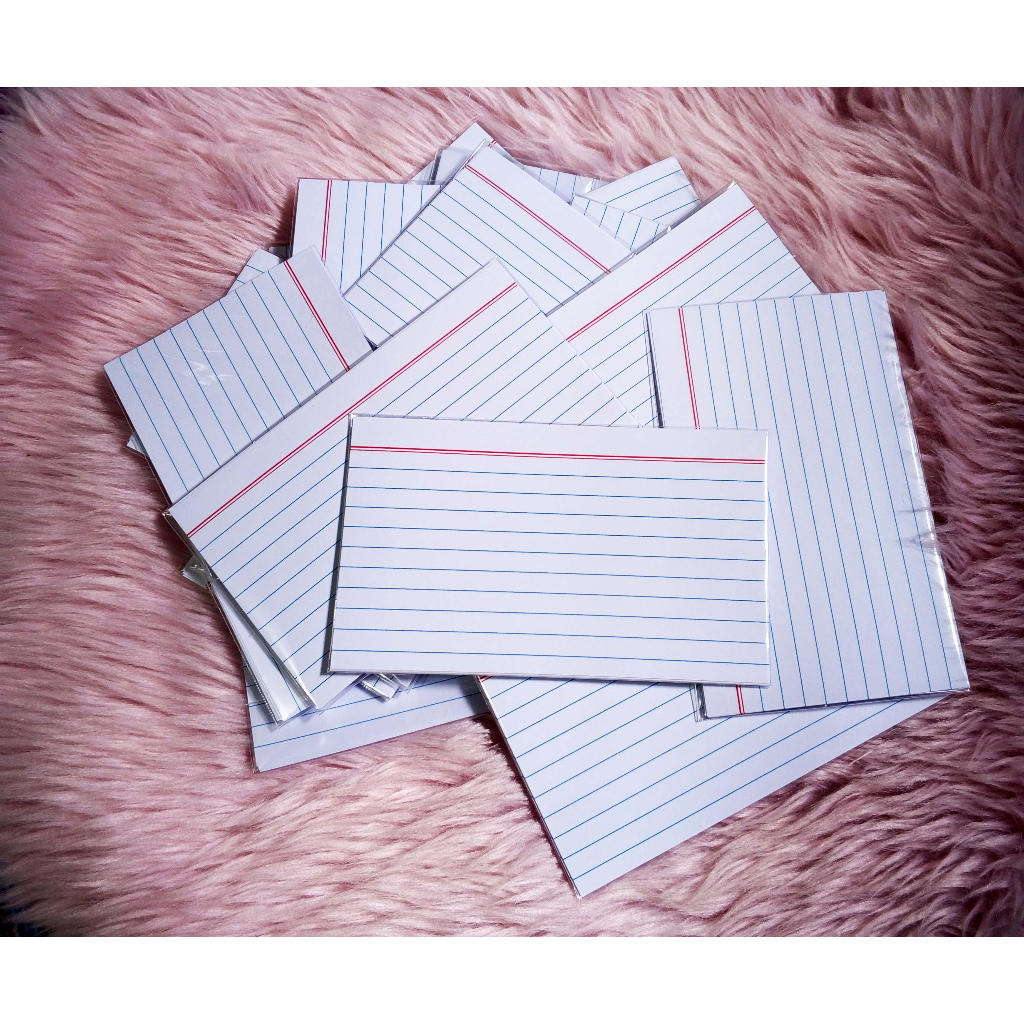 INDEX CARD 1/8 AND 5/8 SIZE (5 PCS PER PACK) | Shopee Philippines