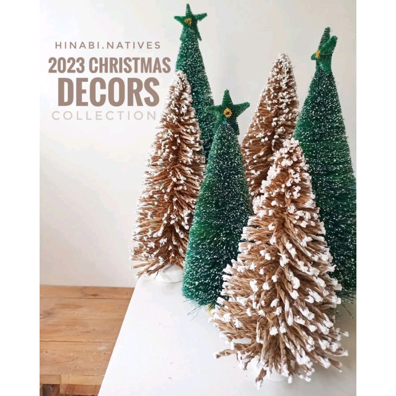 (per piece) Abaca Table top Christmas tree | Shopee Philippines