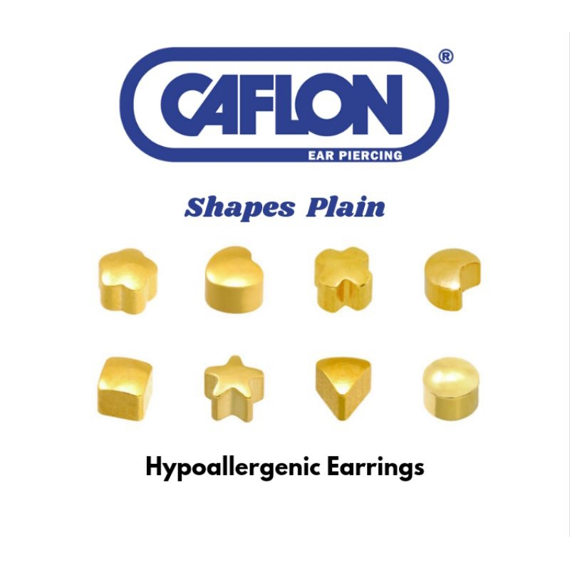 Caflon Earrings Plain Shapes Hypoallergenic- 1 Pair | Shopee Philippines