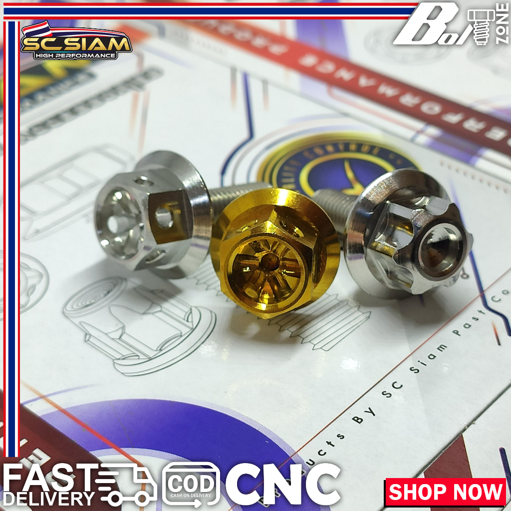 SC SIAM STAINLESS BIGHEAD 6X20 / 6X15 MM BOLT / FOOTBOARD / PLATE ...
