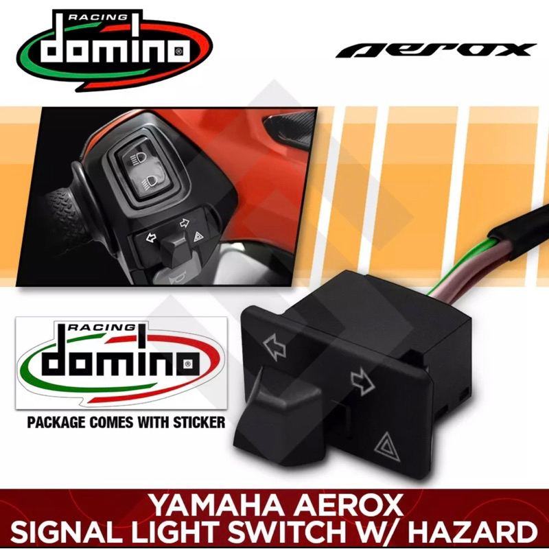 HAZZARD AND SIGNAL LIGHT SWITCH AEROX155 (DOMINO) | Shopee Philippines