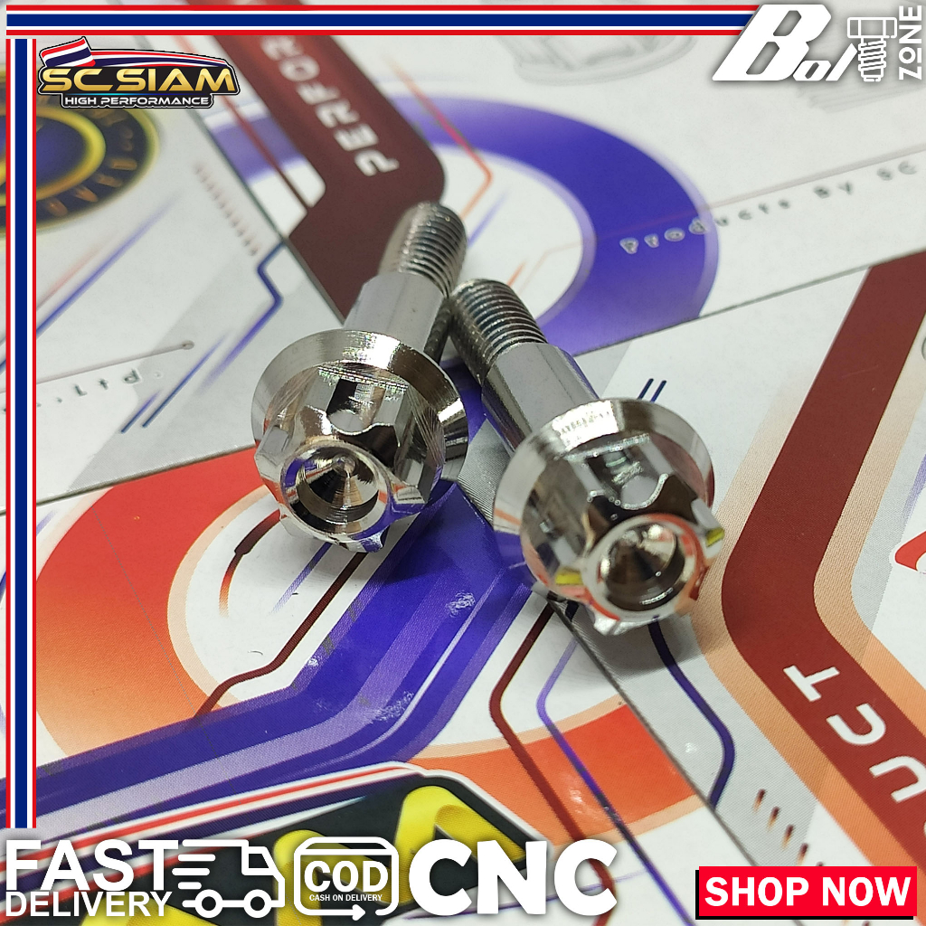 SC SIAM STAINLESS CNC BRAKE LEVER BOLT HONDA / NMAX / RAIDER R150 ...
