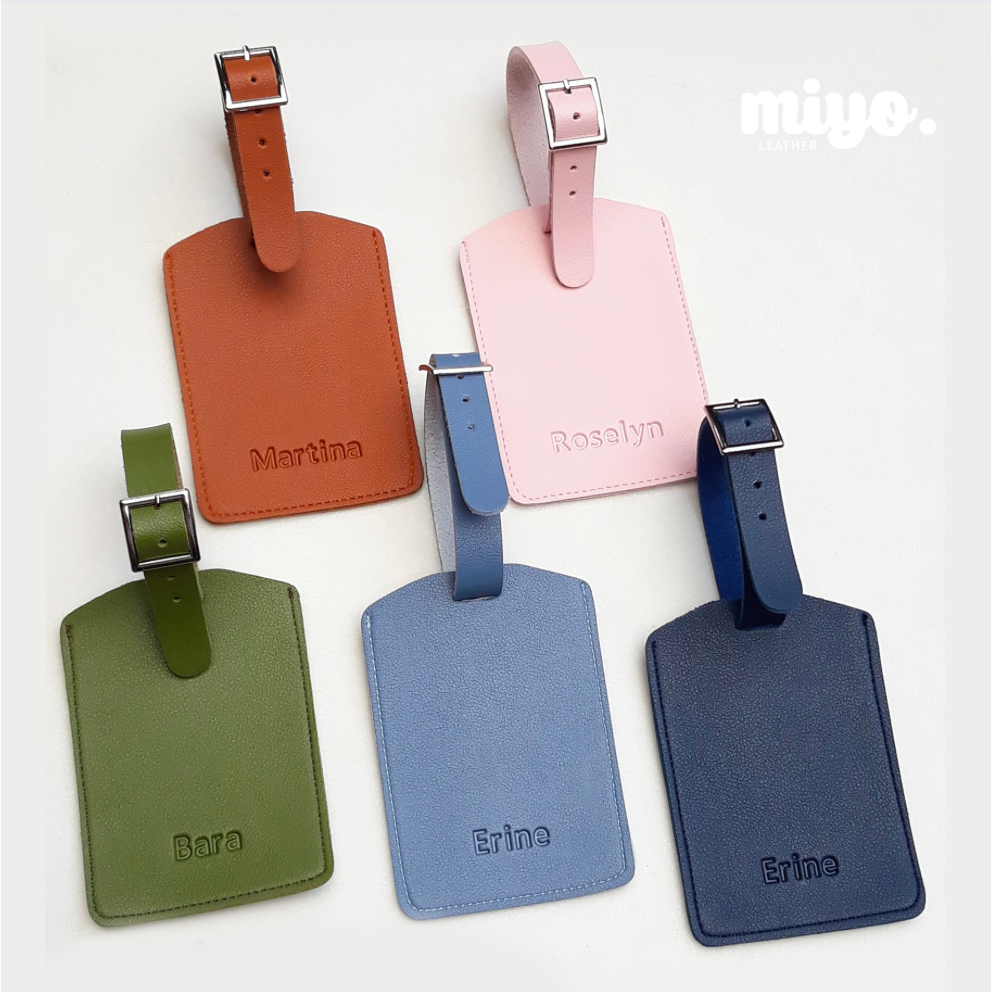 Luggage Tag (Free Name Engrave on Leather) for Personalized Gift ...