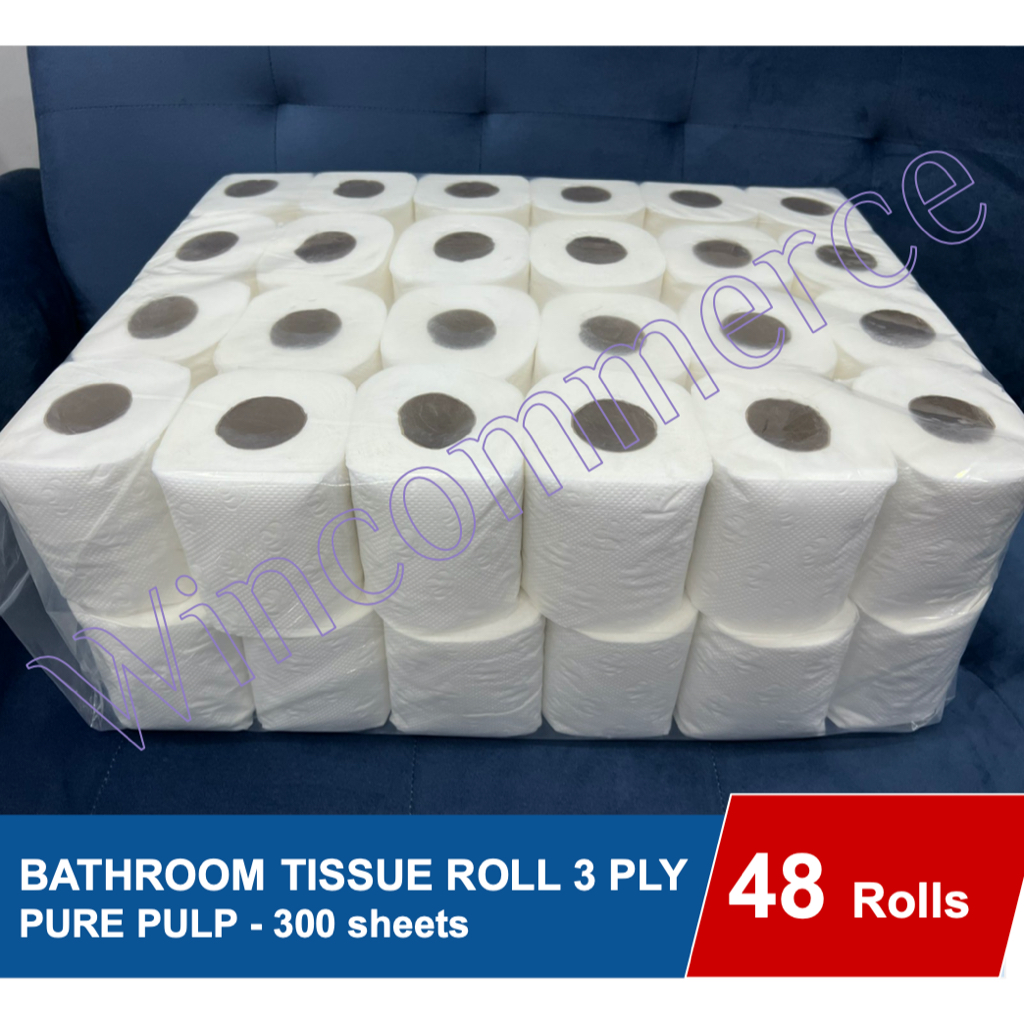 3 PLY 450 sheets 48 ROLLS per pack VIRGIN PULP Bathroom Tissue - WHITE ...
