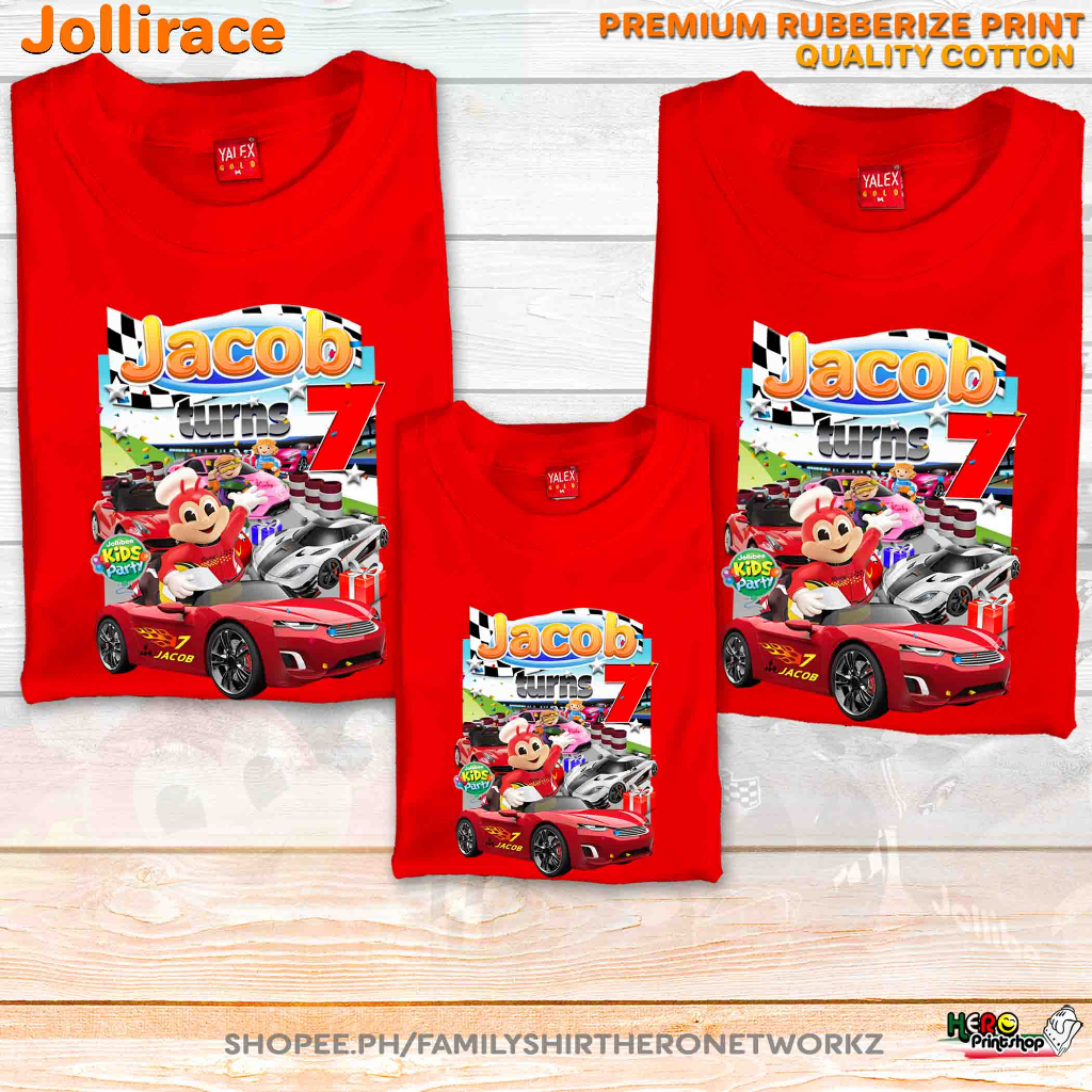 Jollirace Jollibee Family Shirt (sold per piece) Tshirt tops unisex ...