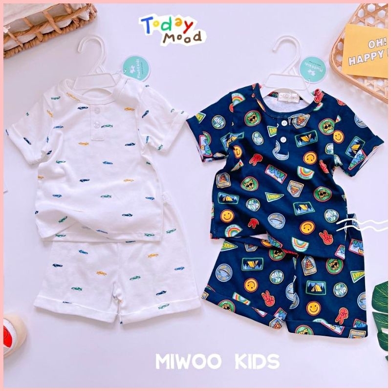 Printed Boy Terno Shirt & Short w/ Buttons "B" (6M- 4 y/o) | Shopee ...